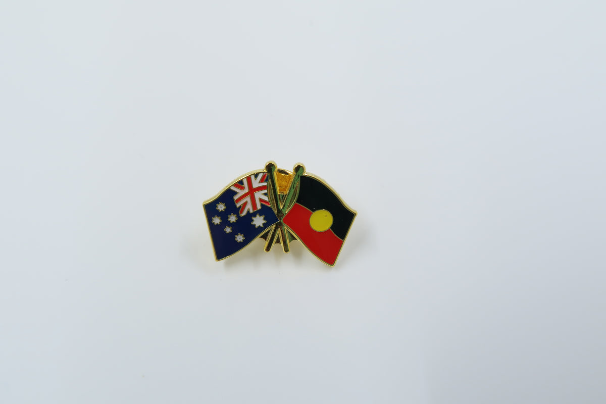 Shop Australian Aboriginal Duel Friendship Flag Lapel Pin – Badges and ...