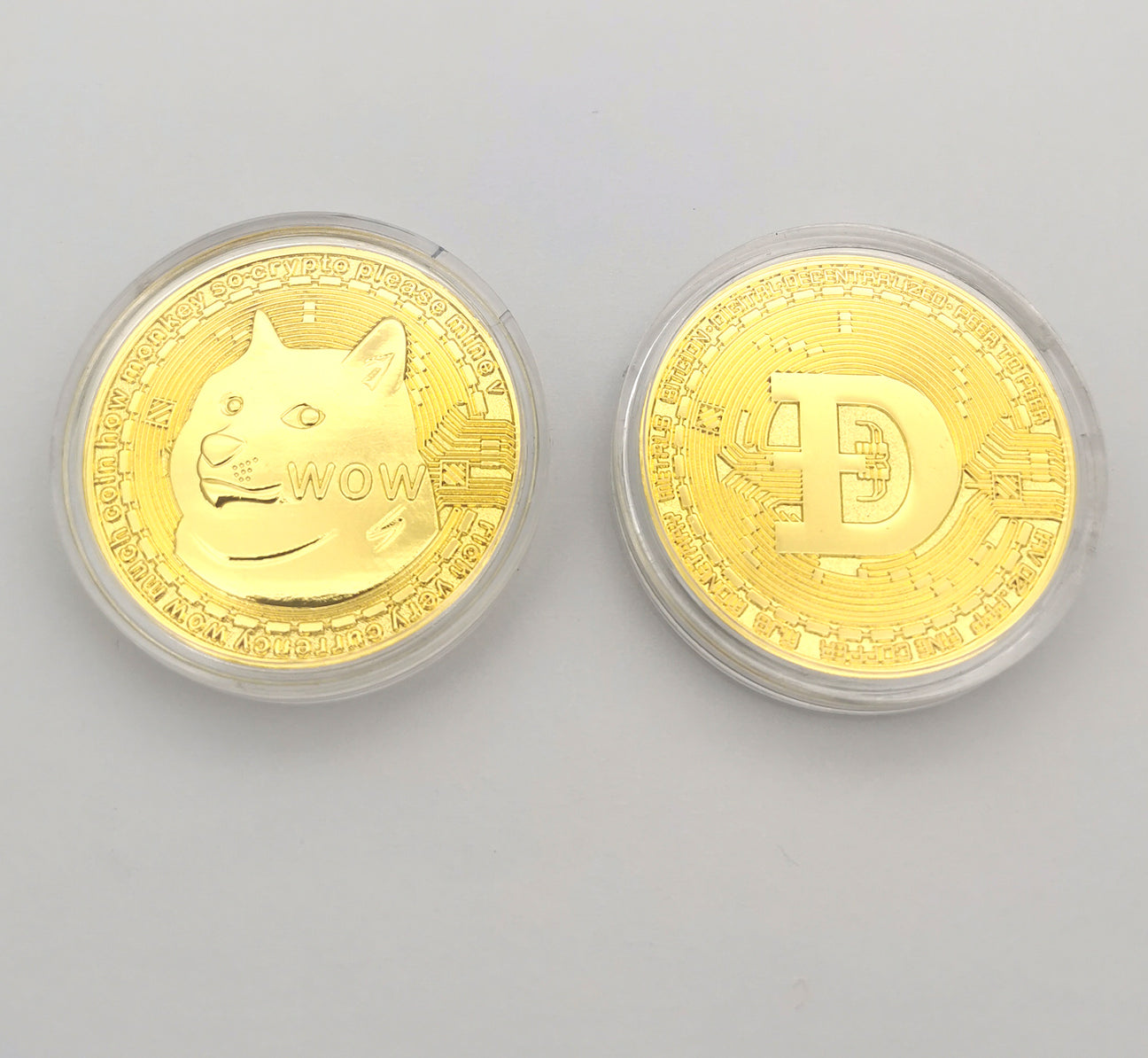 Physical Dogecoin Collectible Souvenir 2 Pack for Doge Coin – Badges ...