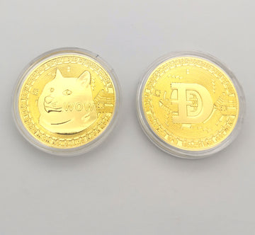Physical Dogecoin Collectible Souvenir 2 Pack for Doge Coin – Badges ...